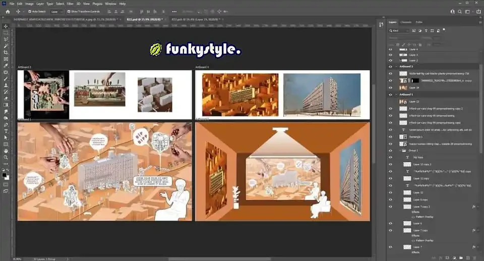 Funky Architecture Photoshop - Nắm vững tư duy minh họa trong Kiến trúc ...