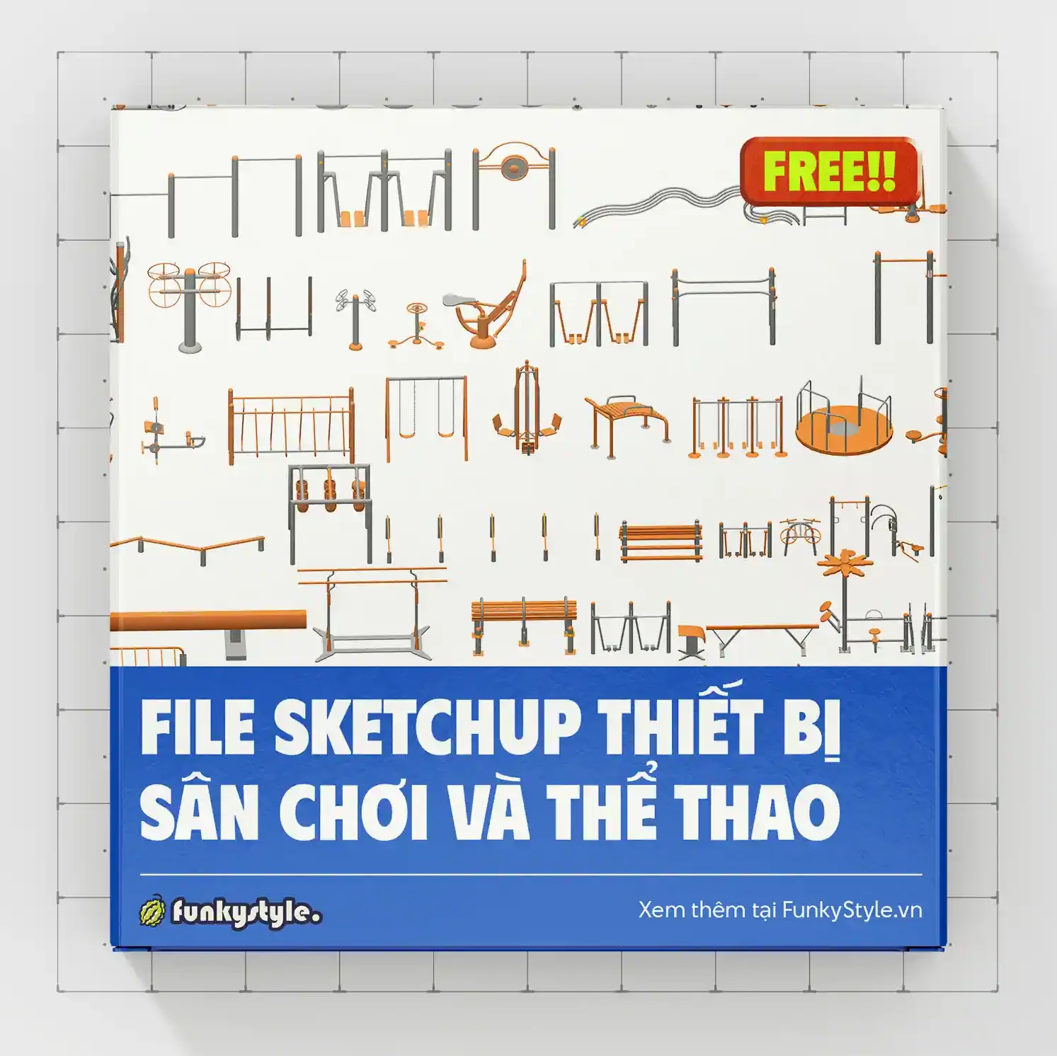 FILE 3D SKETCHUP thiết bị dụng cụ sân chơi và thể thao